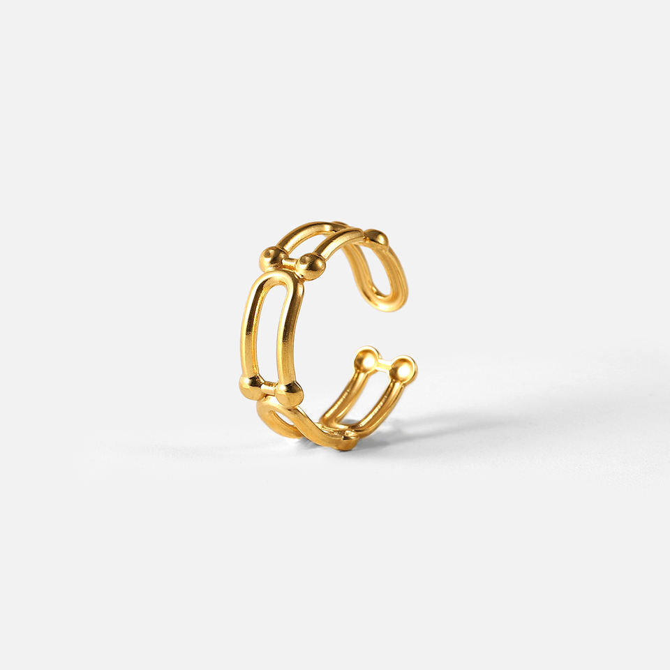 Catlyn Ring, Women's Gold Stainless Steel Ring | VANYTEL